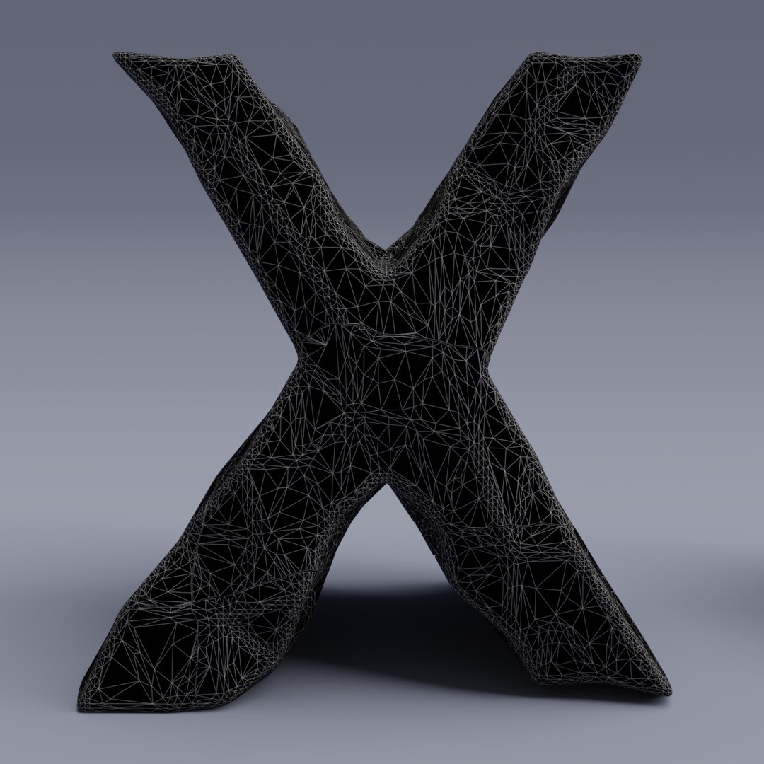 3D Letter X Model - TurboSquid 1398859