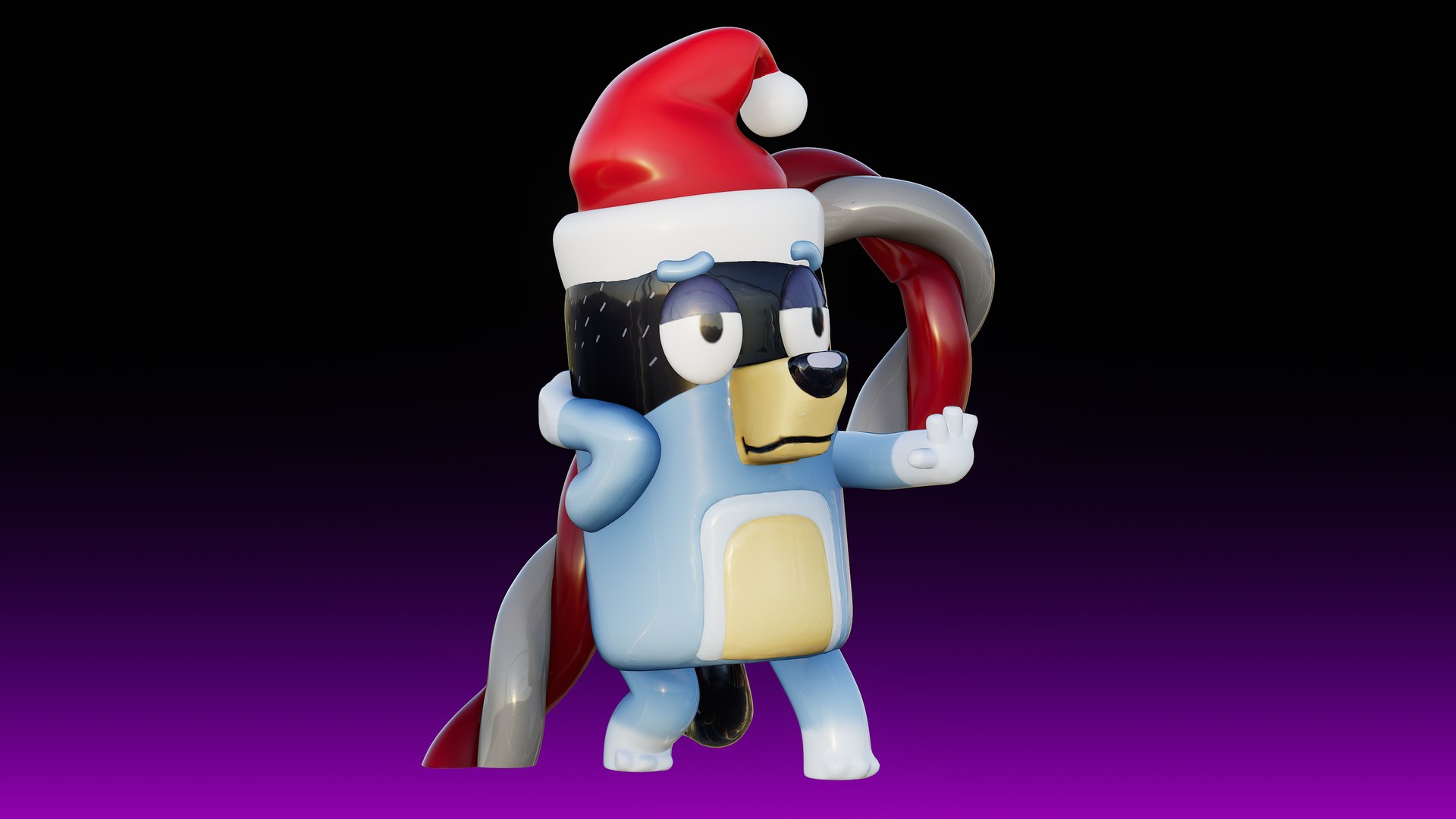 Bluey Winter Wonderland Limited Edition Holiday 3D Models Bandit 3D ...