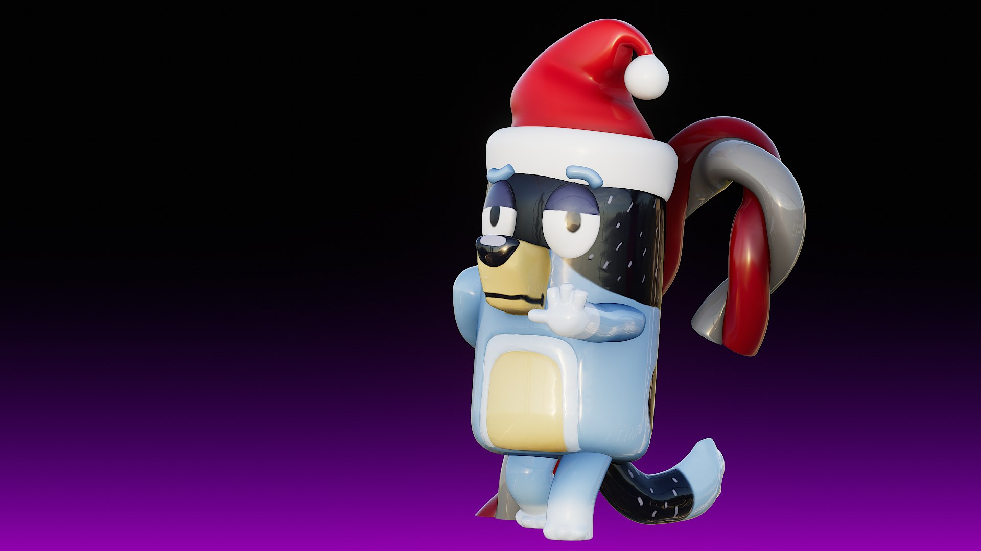 Bluey Winter Wonderland Limited Edition Holiday 3D Models Bandit 3D ...