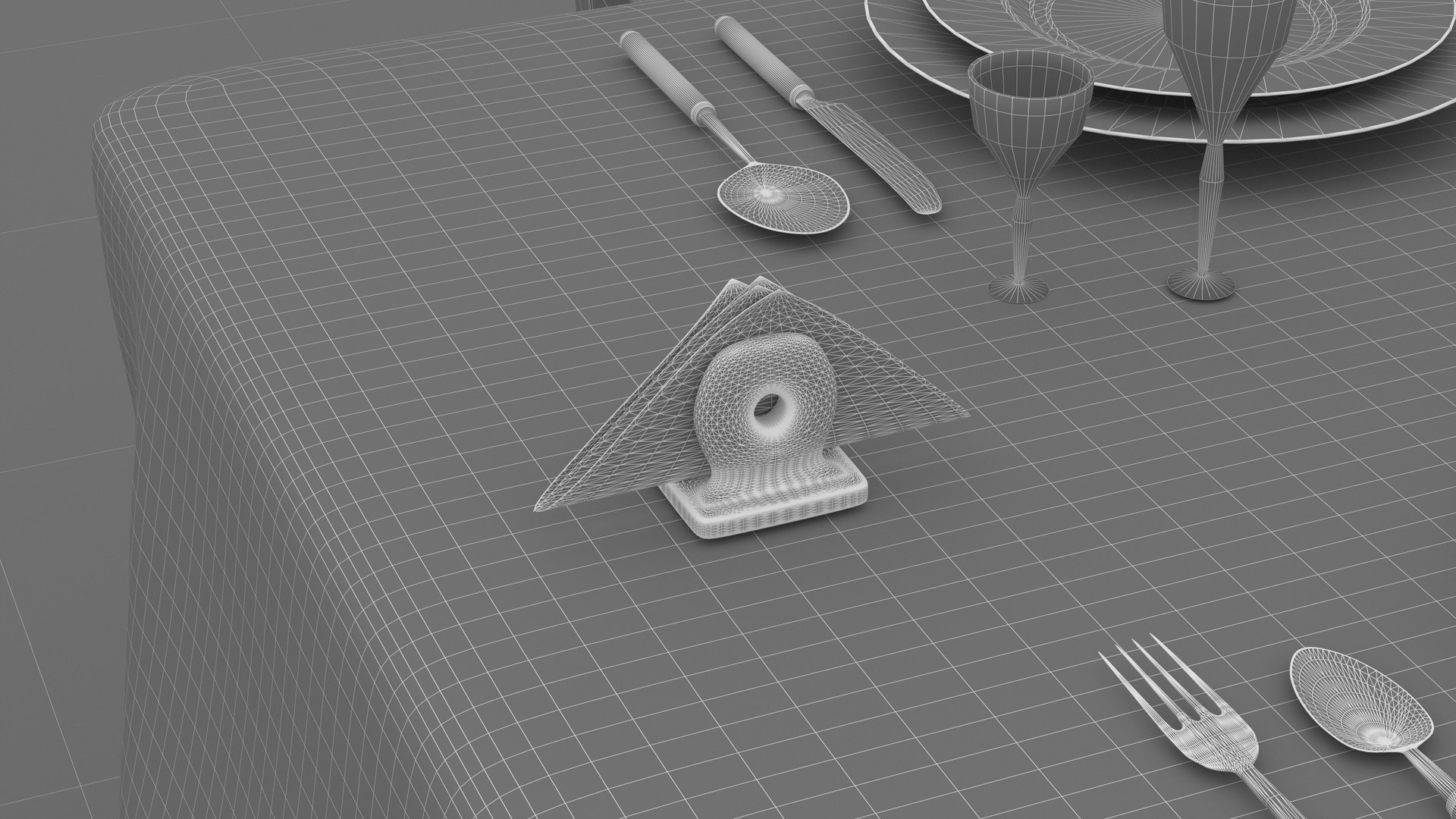 3D Dinner Table 2 - 4K - TurboSquid 2249868