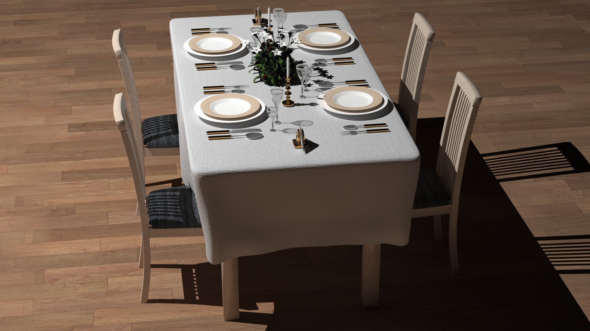3D Dinner Table 2 - 4K - TurboSquid 2249868