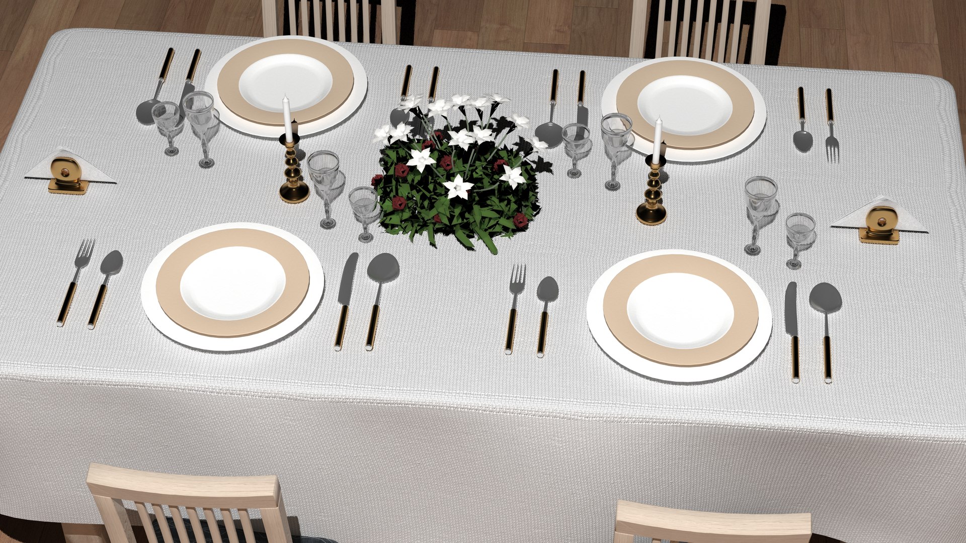 3D Dinner Table 2 - 8K - TurboSquid 2249868