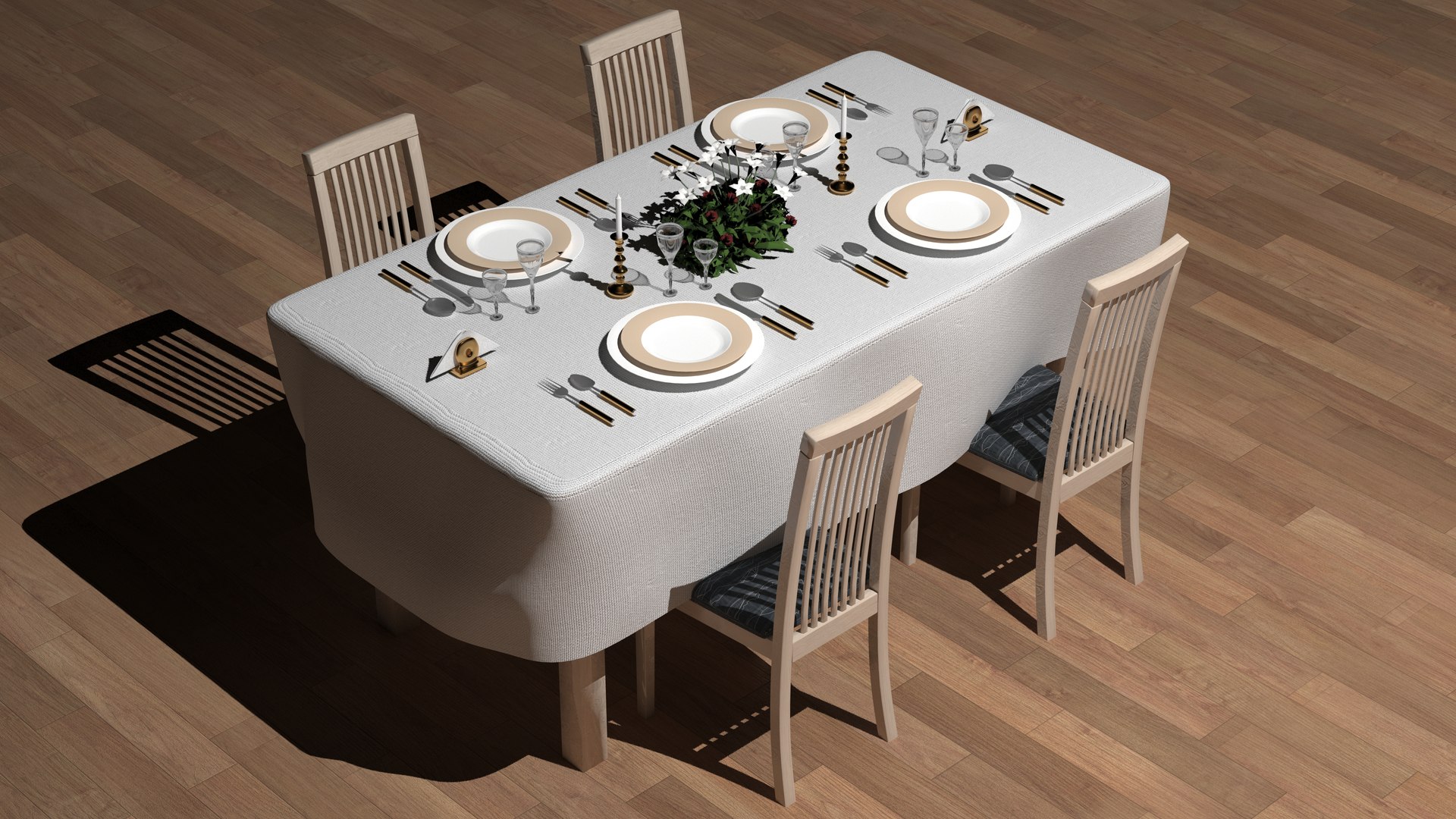 3D Dinner Table 2 - 8K - TurboSquid 2249868