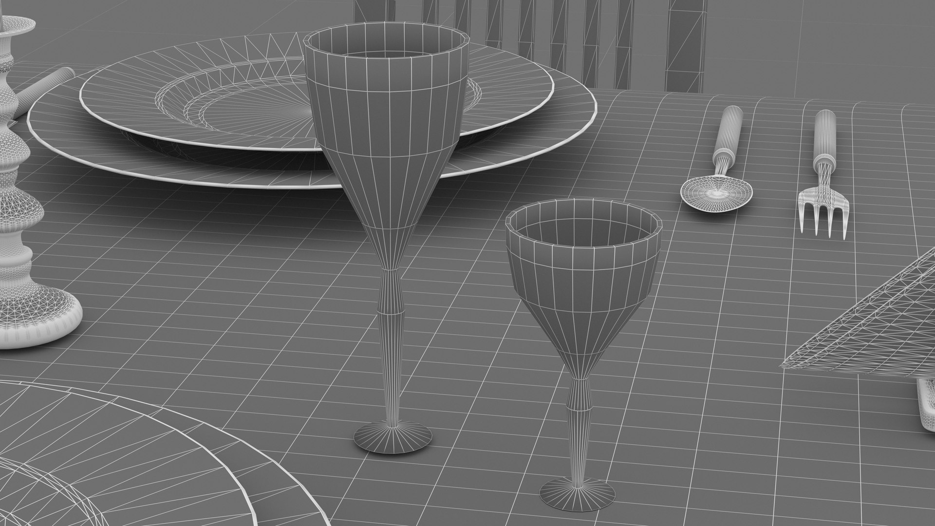 3D Dinner Table 2 - 4K - TurboSquid 2249868