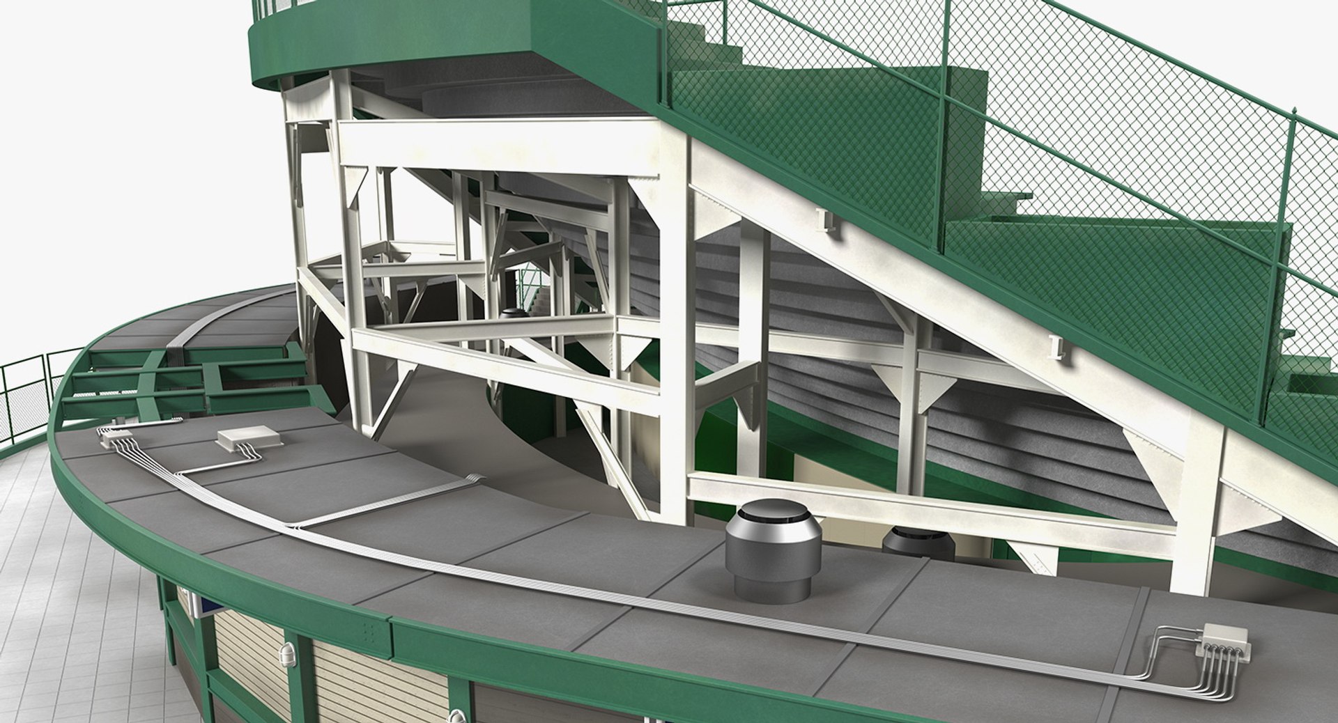 Stadium seating tribune 3D - TurboSquid 1396612