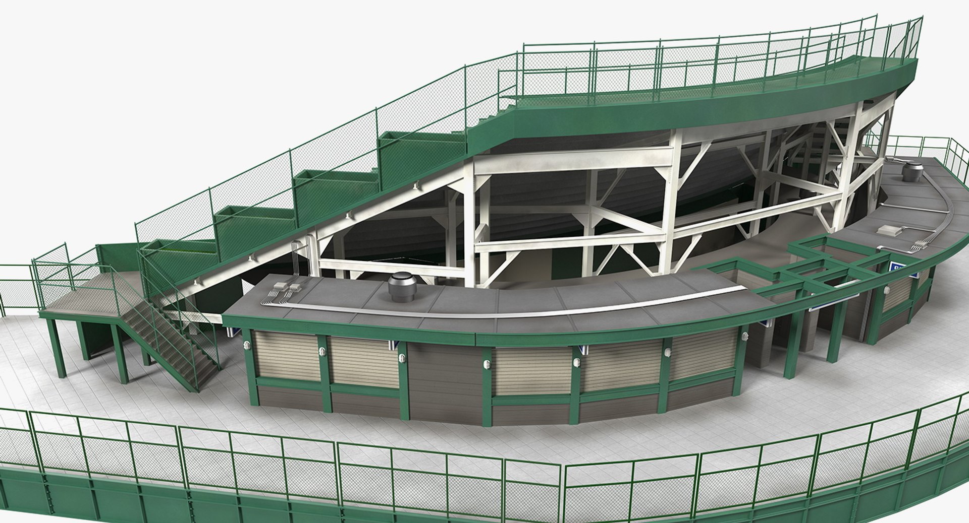 Stadium seating tribune 3D - TurboSquid 1396612