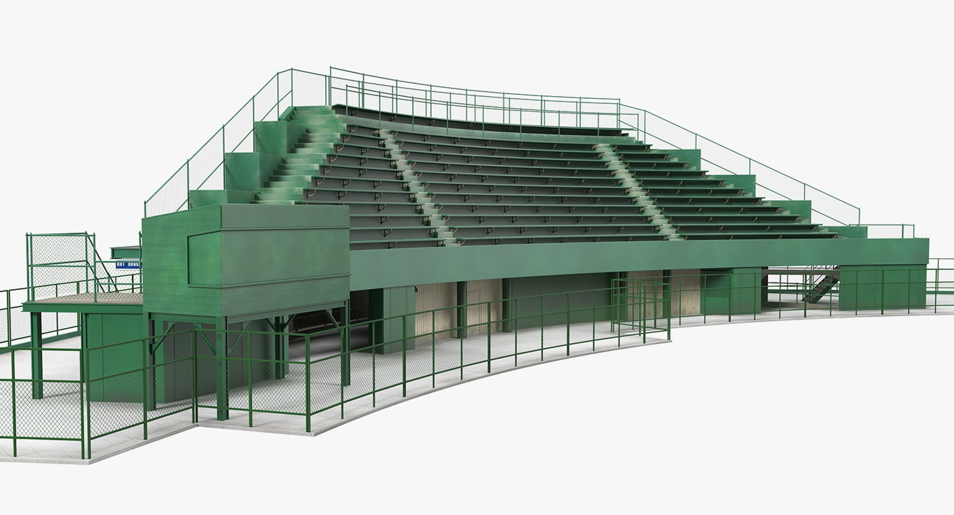 Stadium seating tribune 3D - TurboSquid 1396612