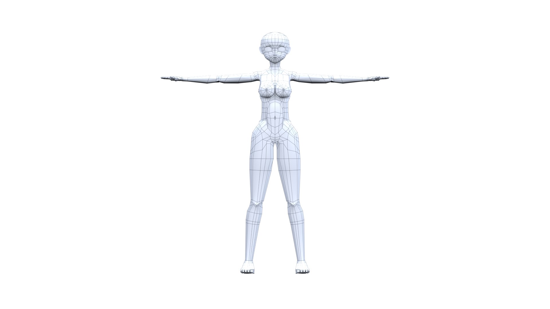 Anime Female Basic Model 3D Model - TurboSquid 1904426