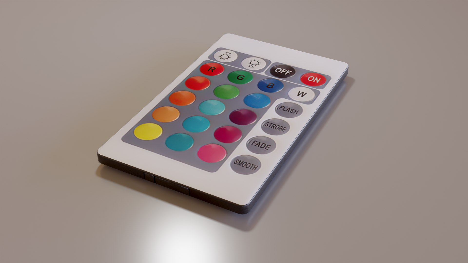 3D Model Remote Controller RGB LED Light Low-poly - TurboSquid 1784145