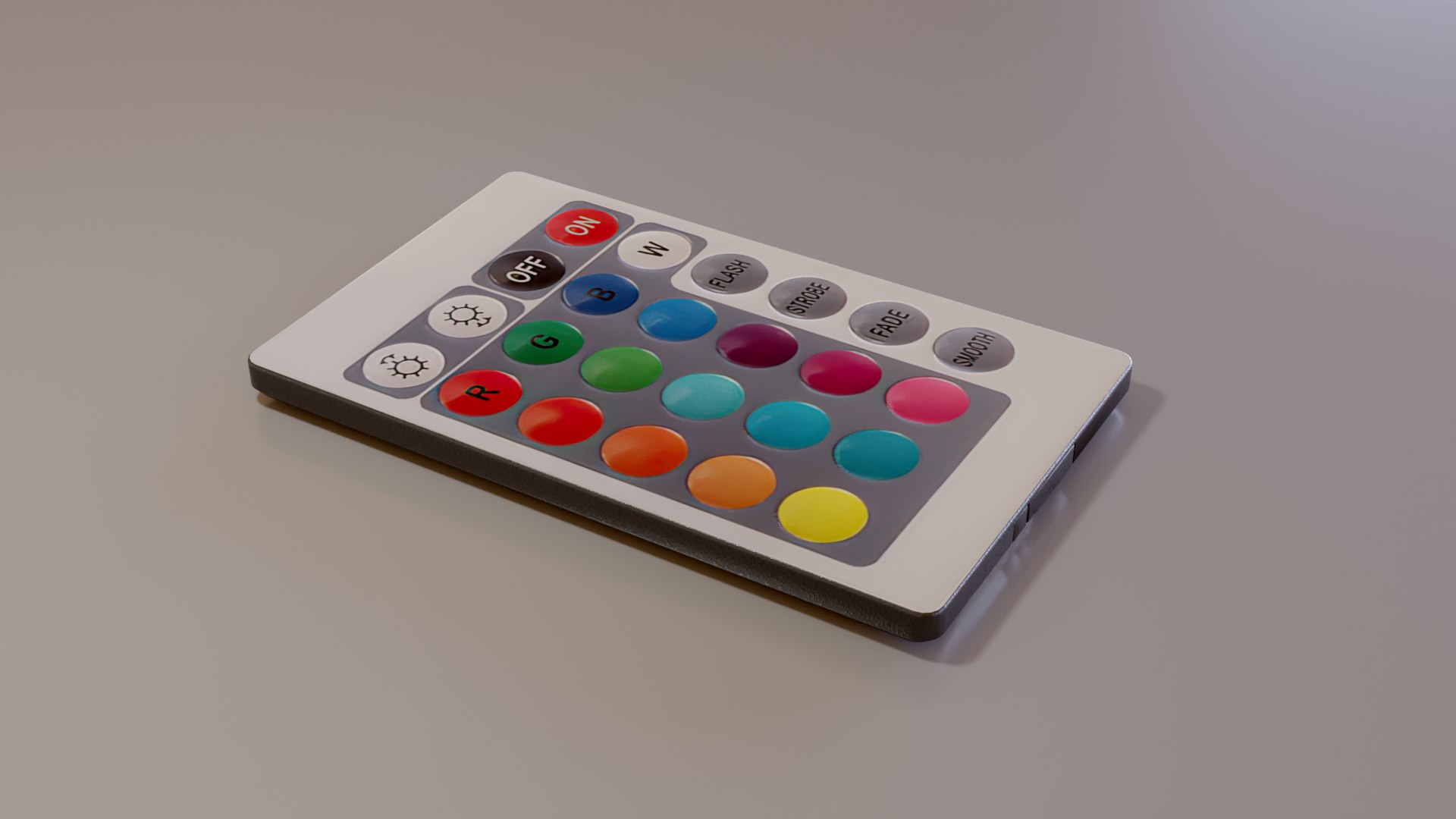 3D Model Remote Controller RGB LED Light Low-poly - TurboSquid 1784145