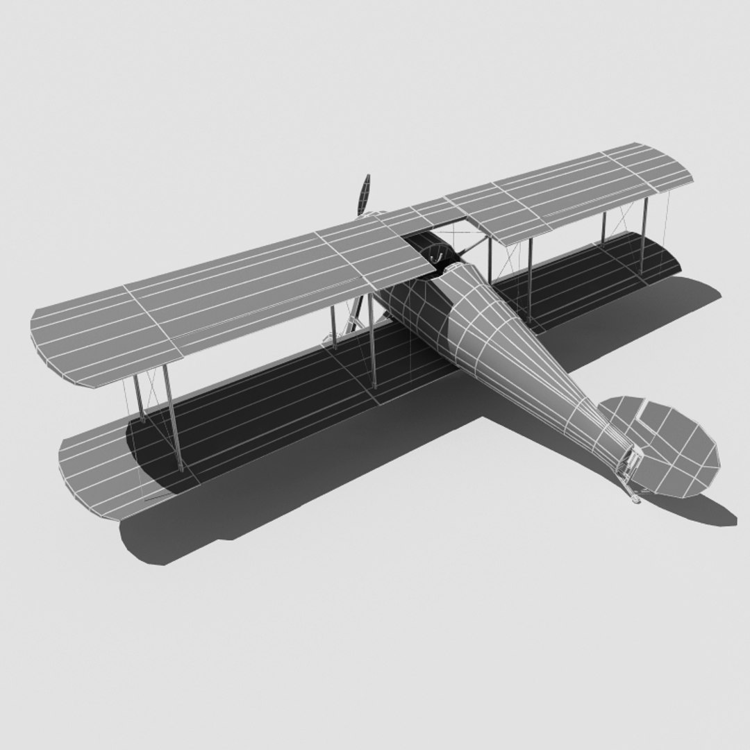 3d realistic biplane model