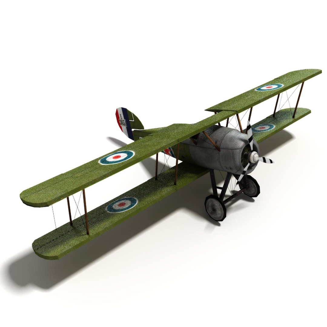 3d realistic biplane model