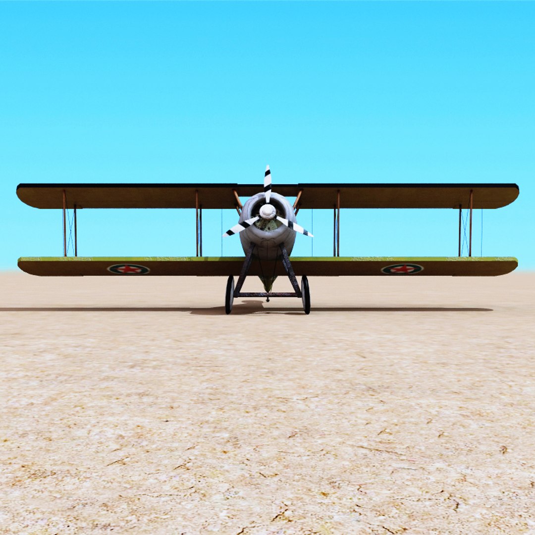 3d realistic biplane model