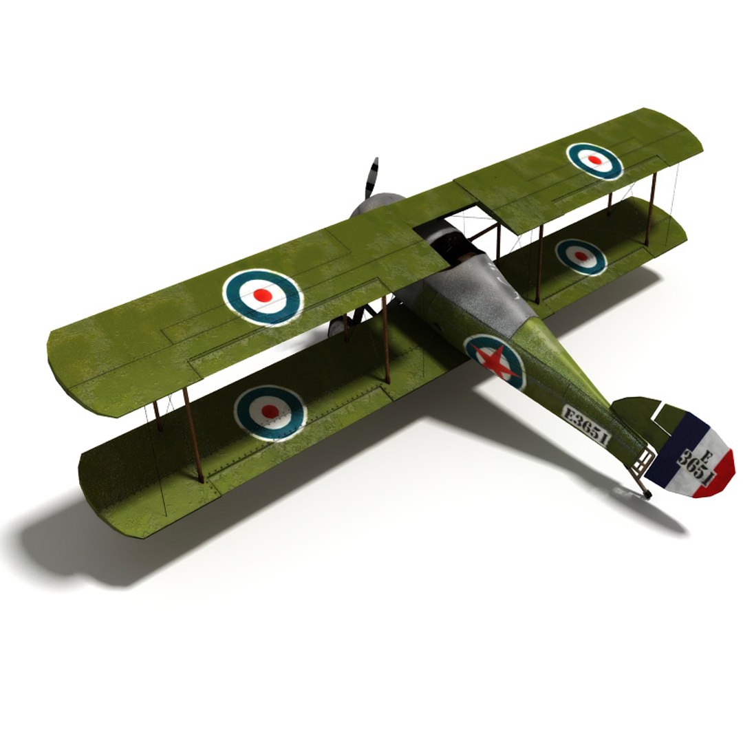 3d realistic biplane model