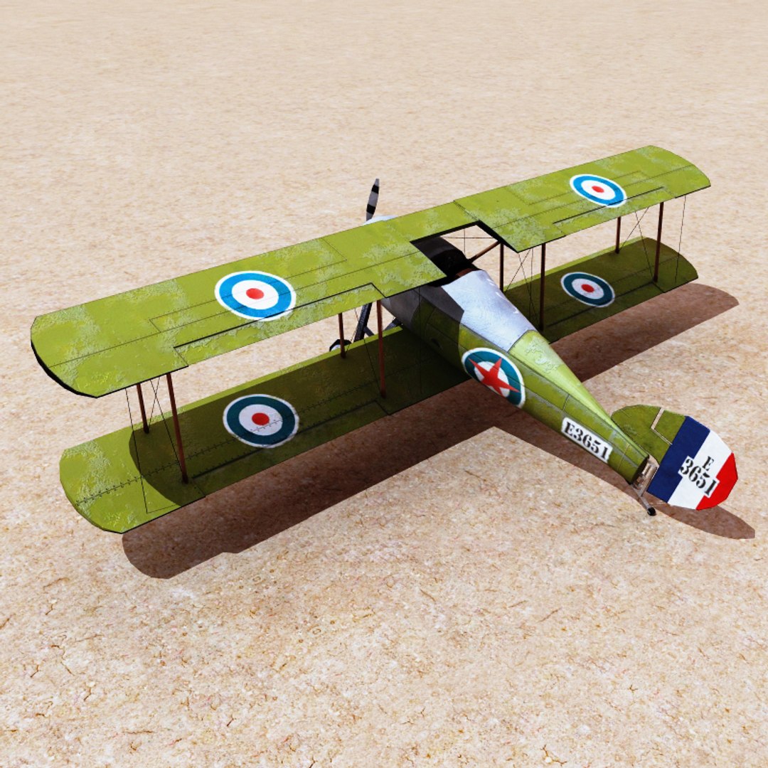 3d realistic biplane model