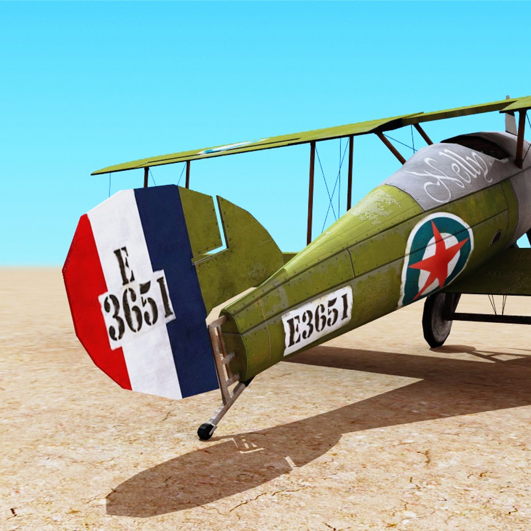 3d realistic biplane model
