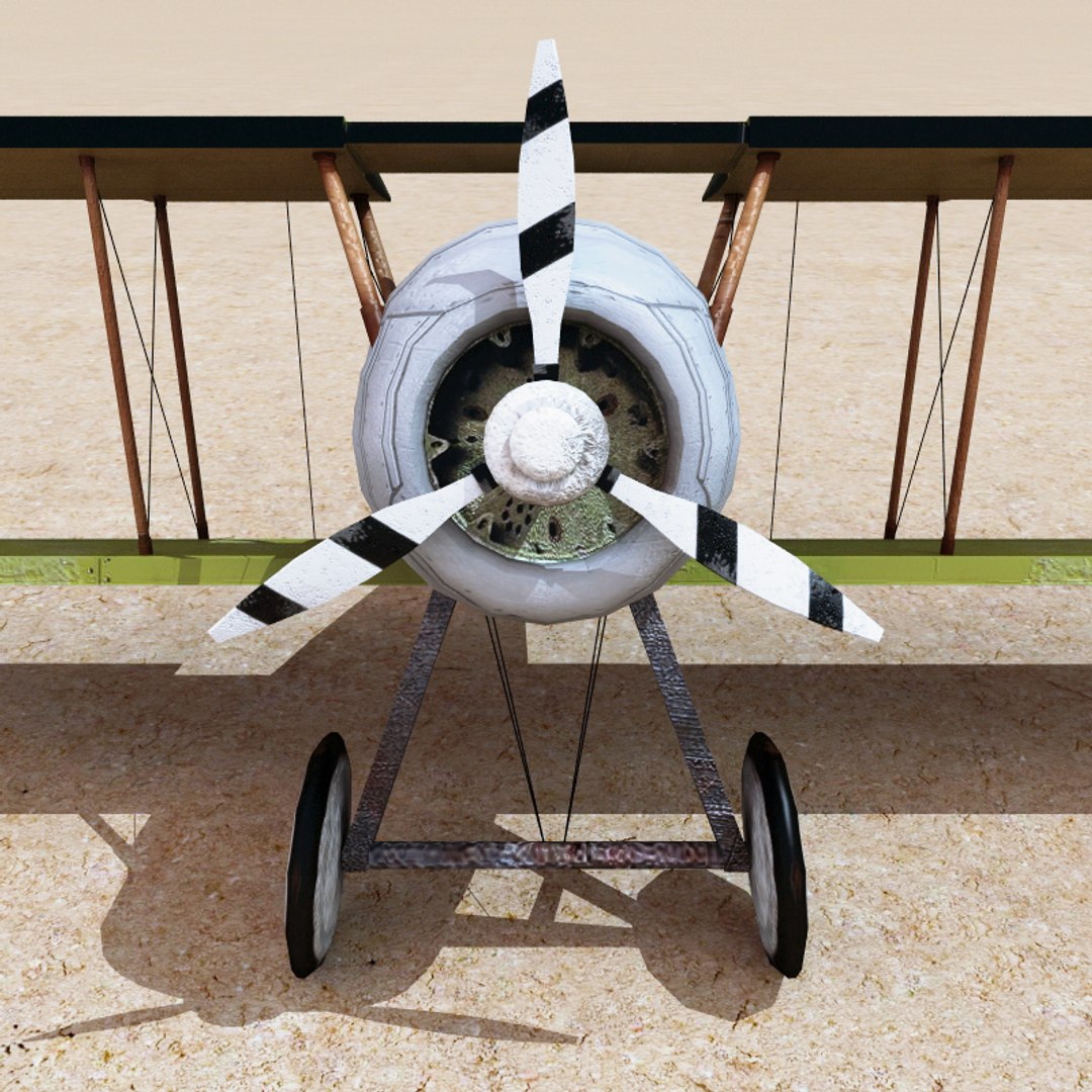 3d realistic biplane model