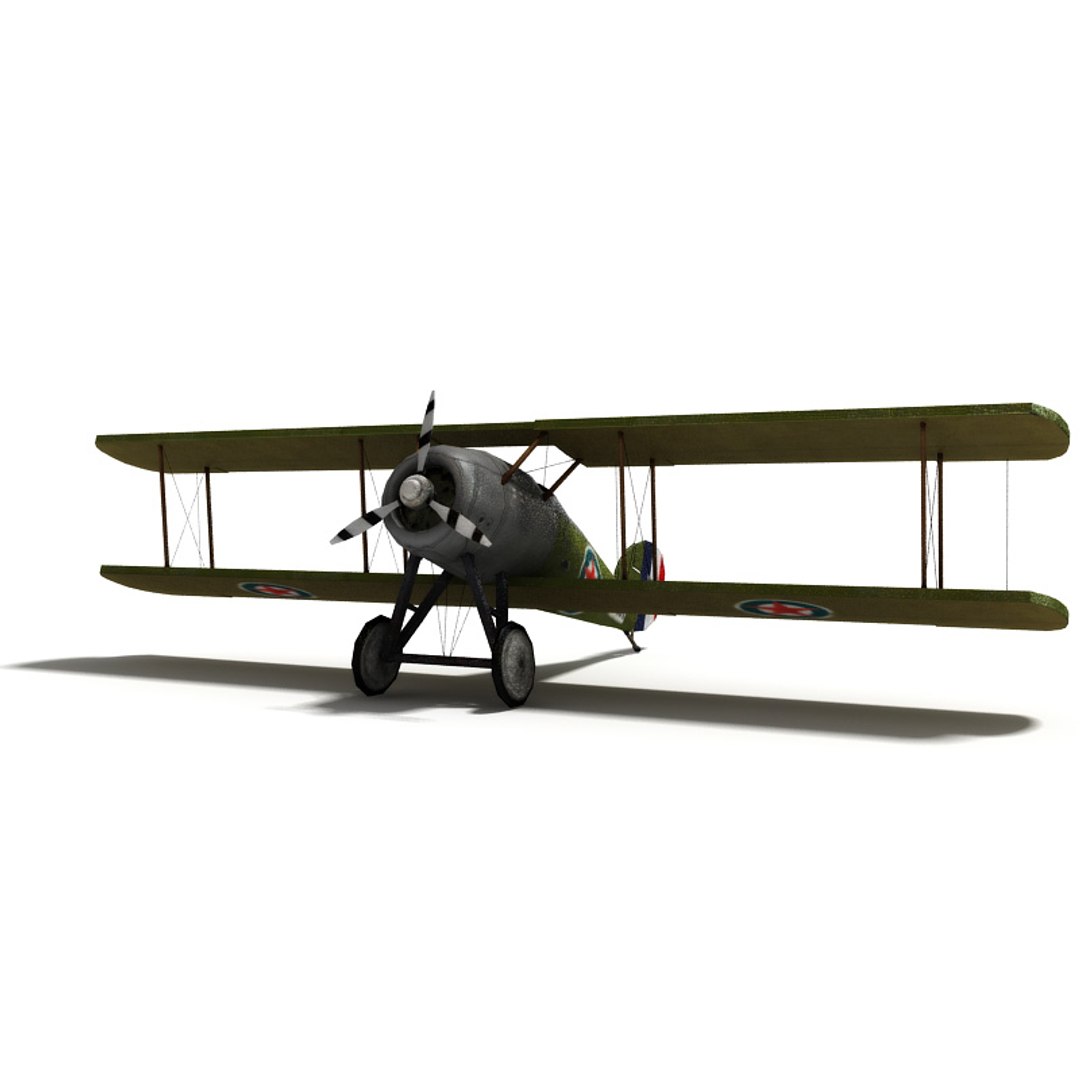 3d realistic biplane model