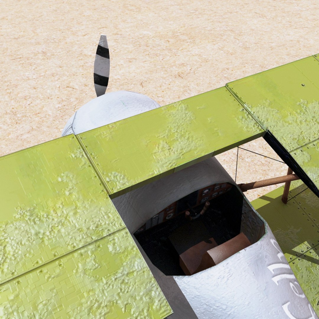 3d realistic biplane model