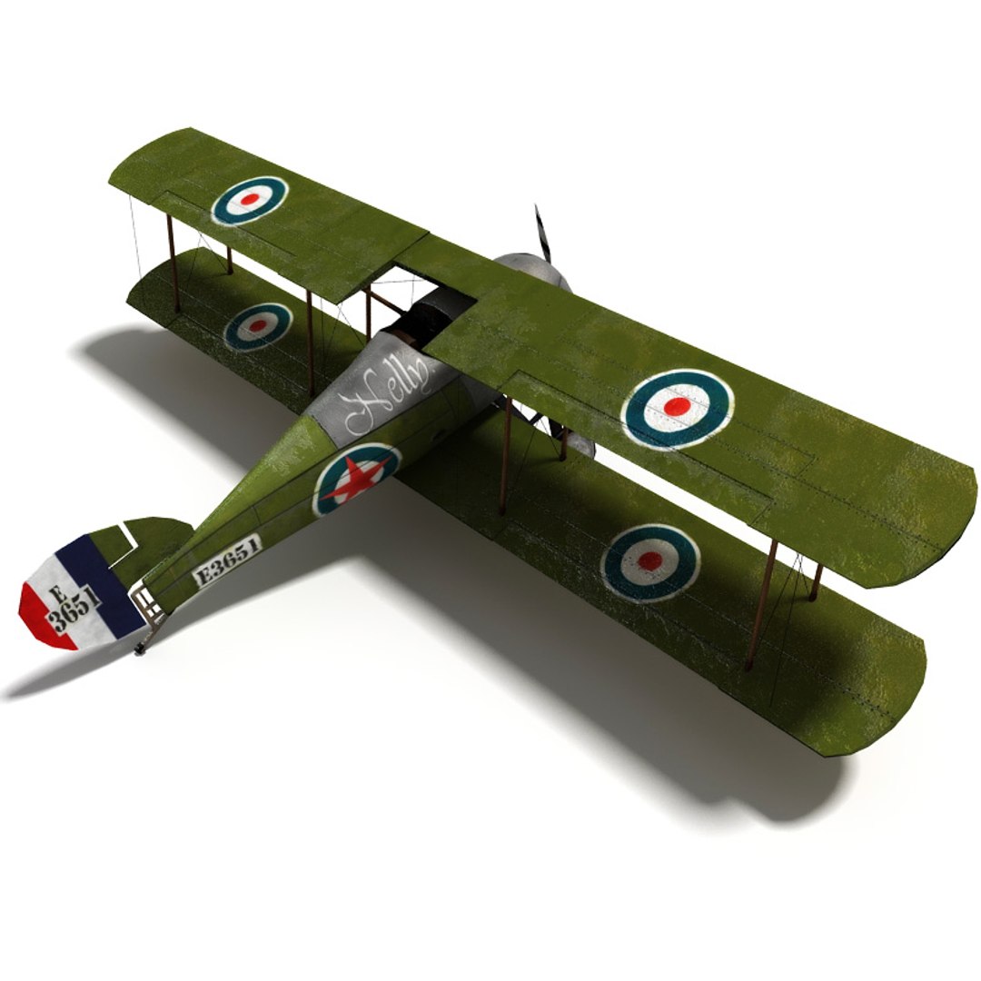 3d realistic biplane model