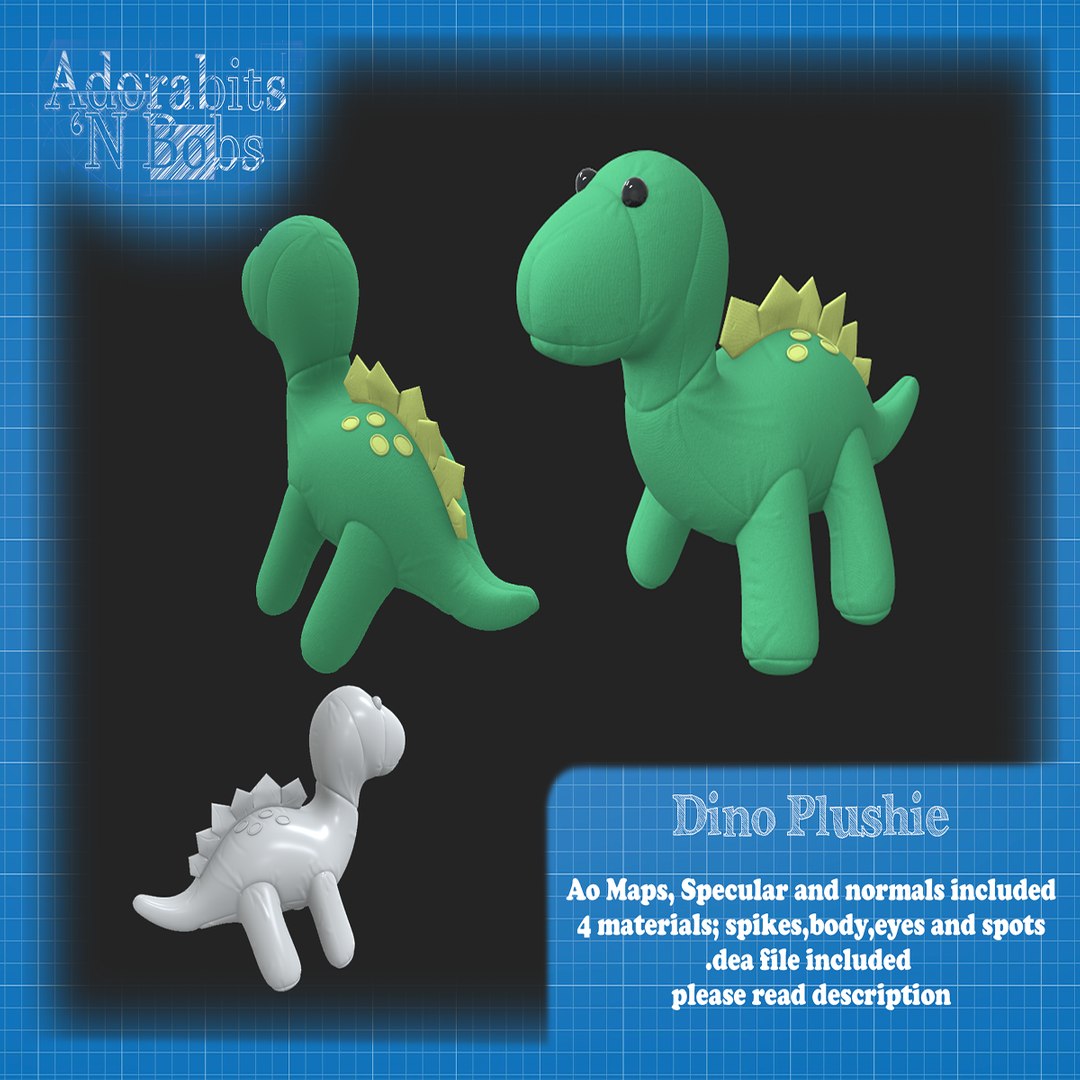 Dino Plushie 3D Model - TurboSquid 2230079