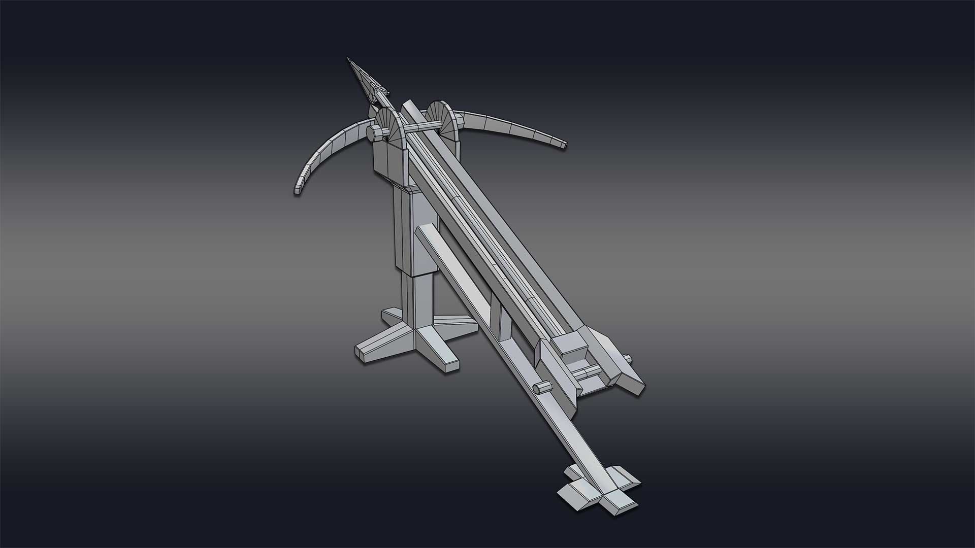 Free 3D Medieval Ballista Bow Low Poly - TurboSquid 2146579