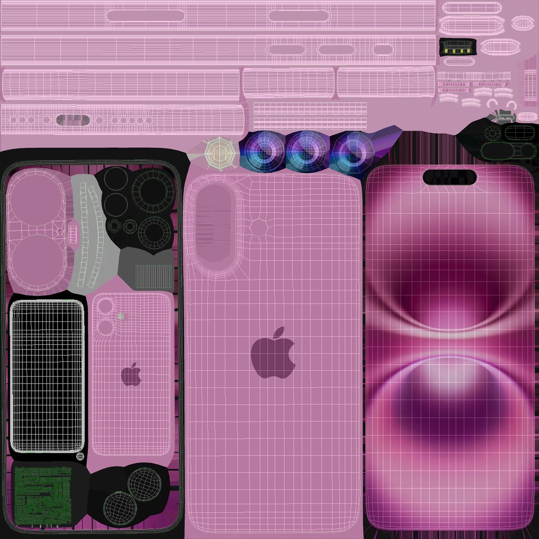 3D Apple IPhone 16 Pink - TurboSquid 2284188