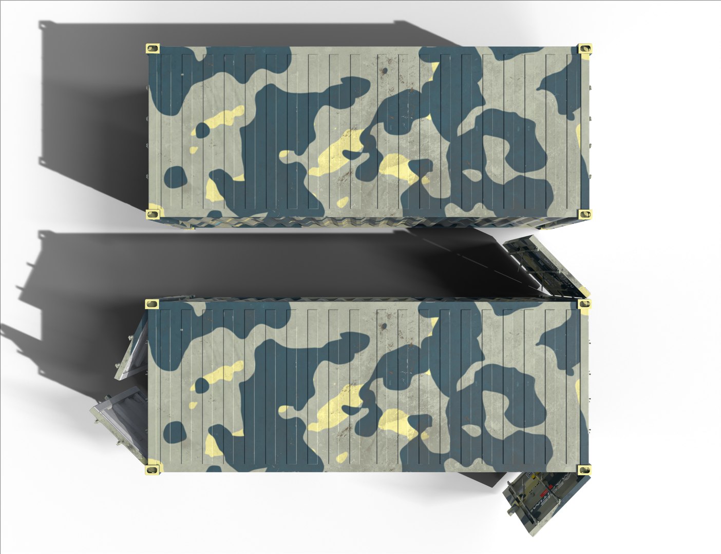 3D Model 20ft Cargo Container Camo - TurboSquid 2205949