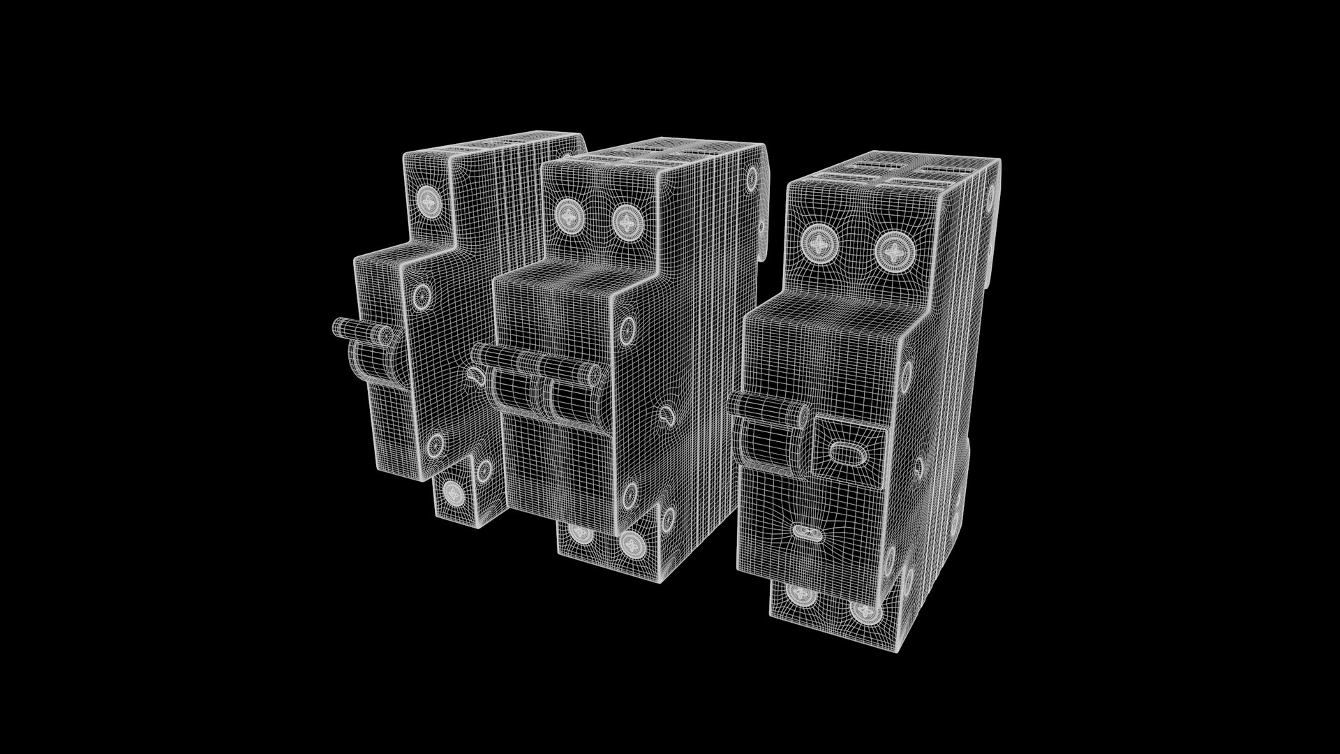 3D Circuit Breakers Pack Model - TurboSquid 2284646