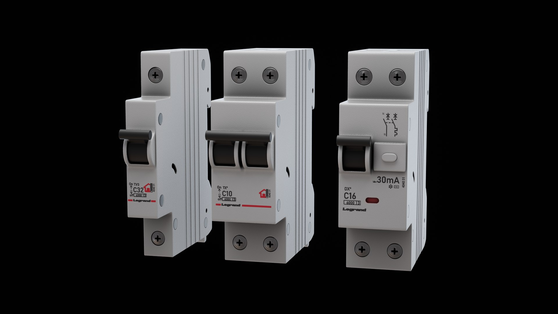 3D Circuit Breakers Pack Model - TurboSquid 2284646