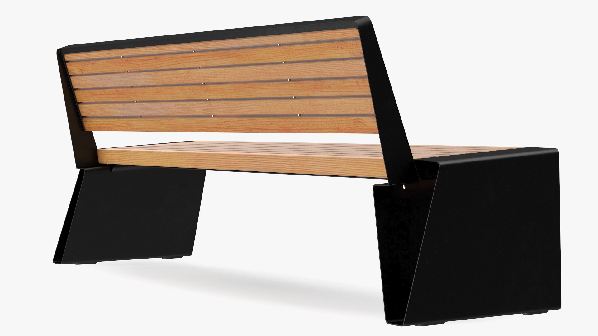 Black Park Bench With Backrest Model - TurboSquid 1974382