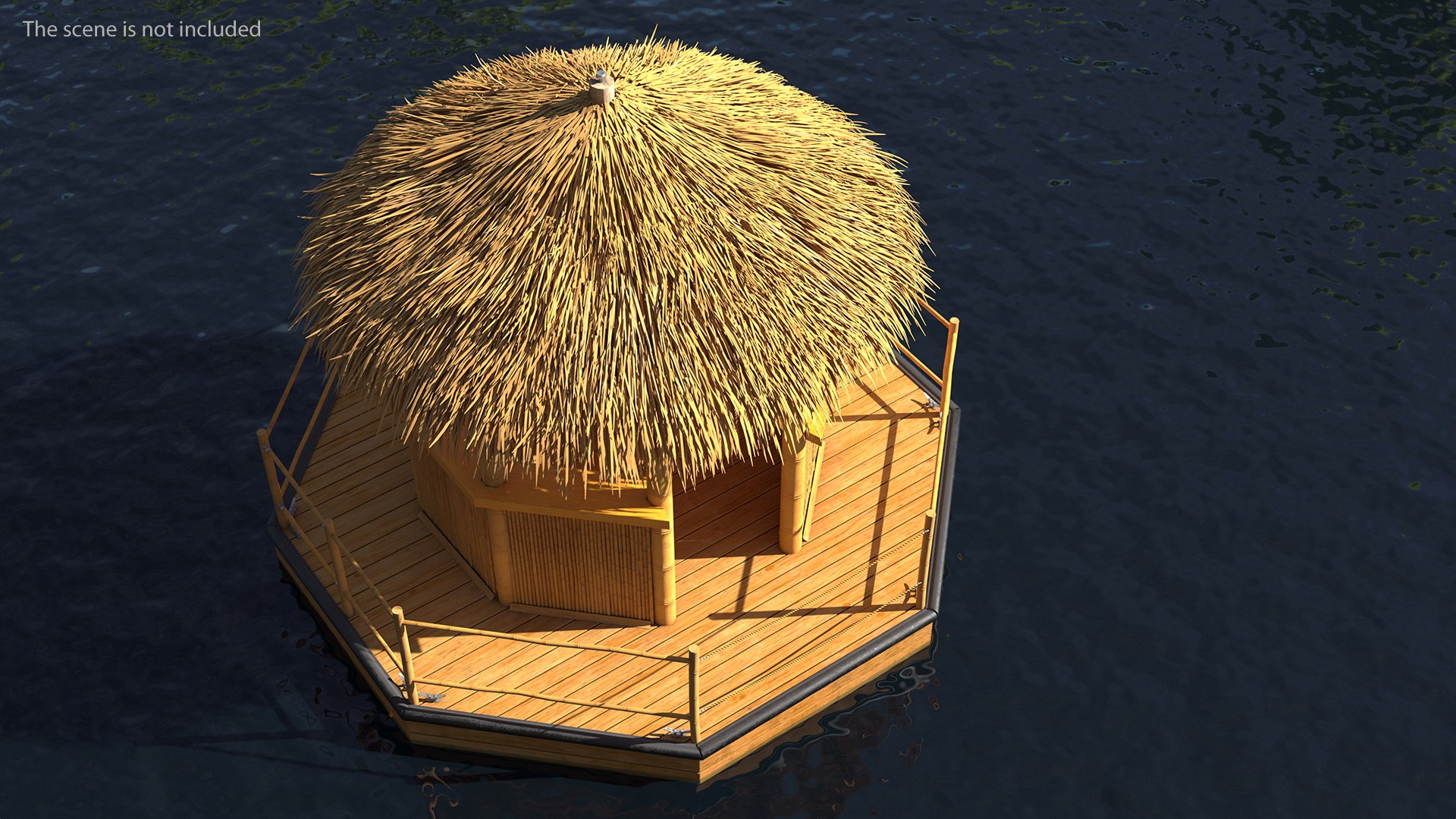 3D Floating Tiki Bar Boat - TurboSquid 1845826