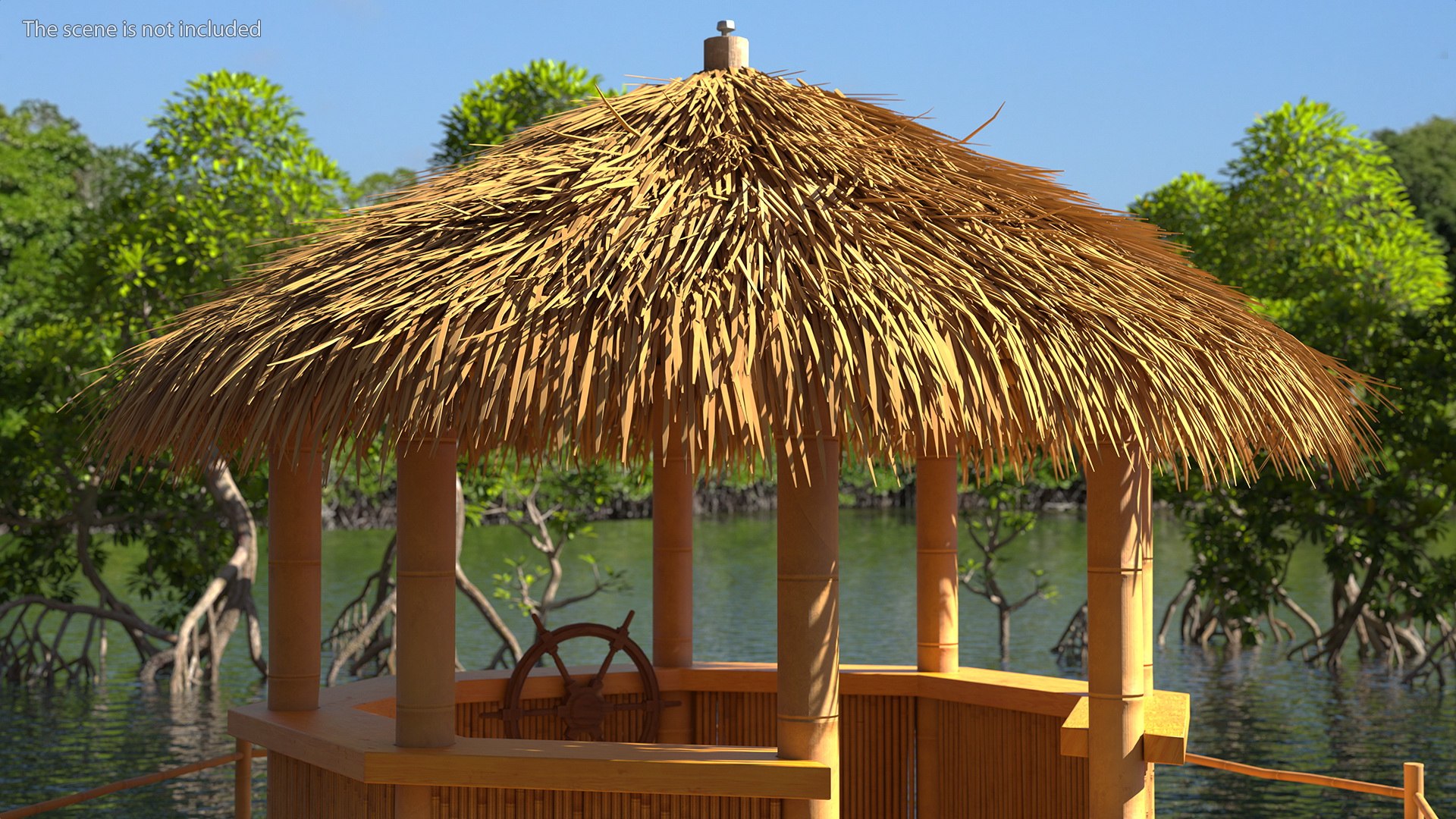 3D Floating Tiki Bar Boat - TurboSquid 1845826