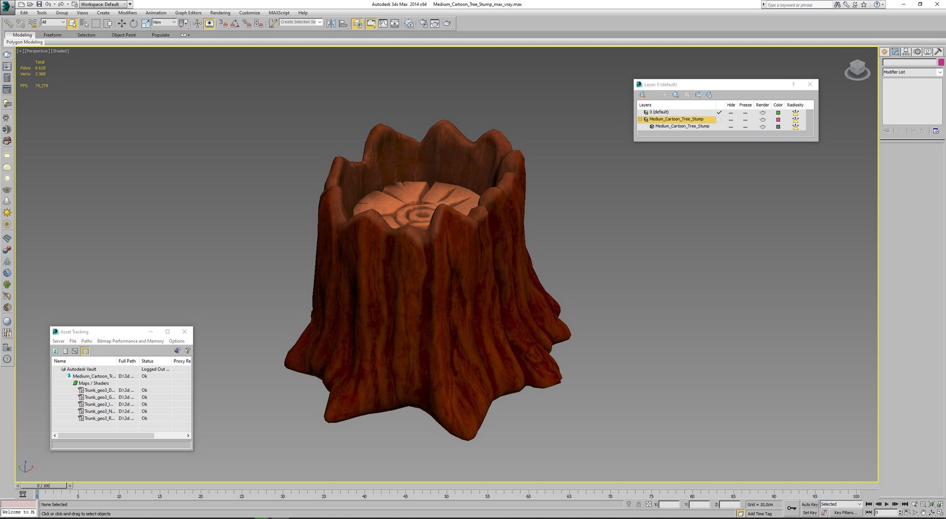 Medium Cartoon Tree Stump 3D - TurboSquid 2012407