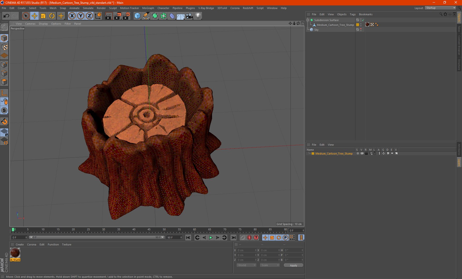 Medium Cartoon Tree Stump 3D - TurboSquid 2012407