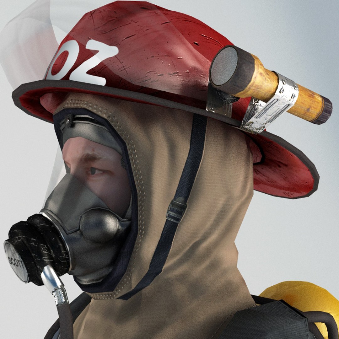 fireman v2 rigged 3d model