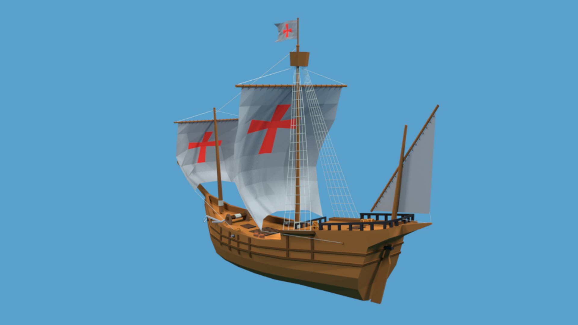 Pinta 1492 ship 3D model - TurboSquid 1436935