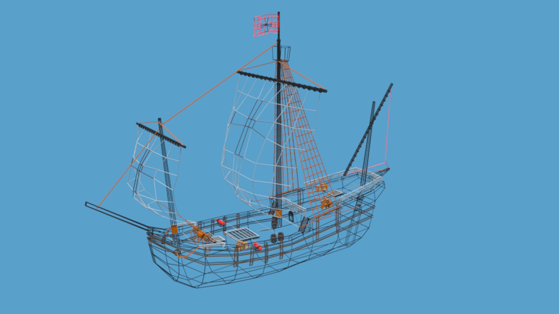 Pinta 1492 ship 3D model - TurboSquid 1436935