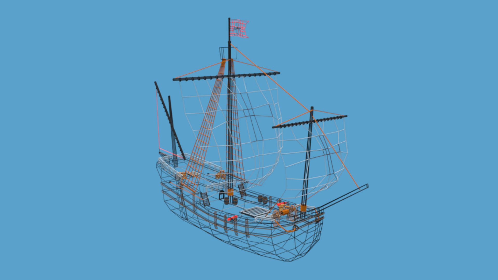 Pinta 1492 ship 3D model - TurboSquid 1436935