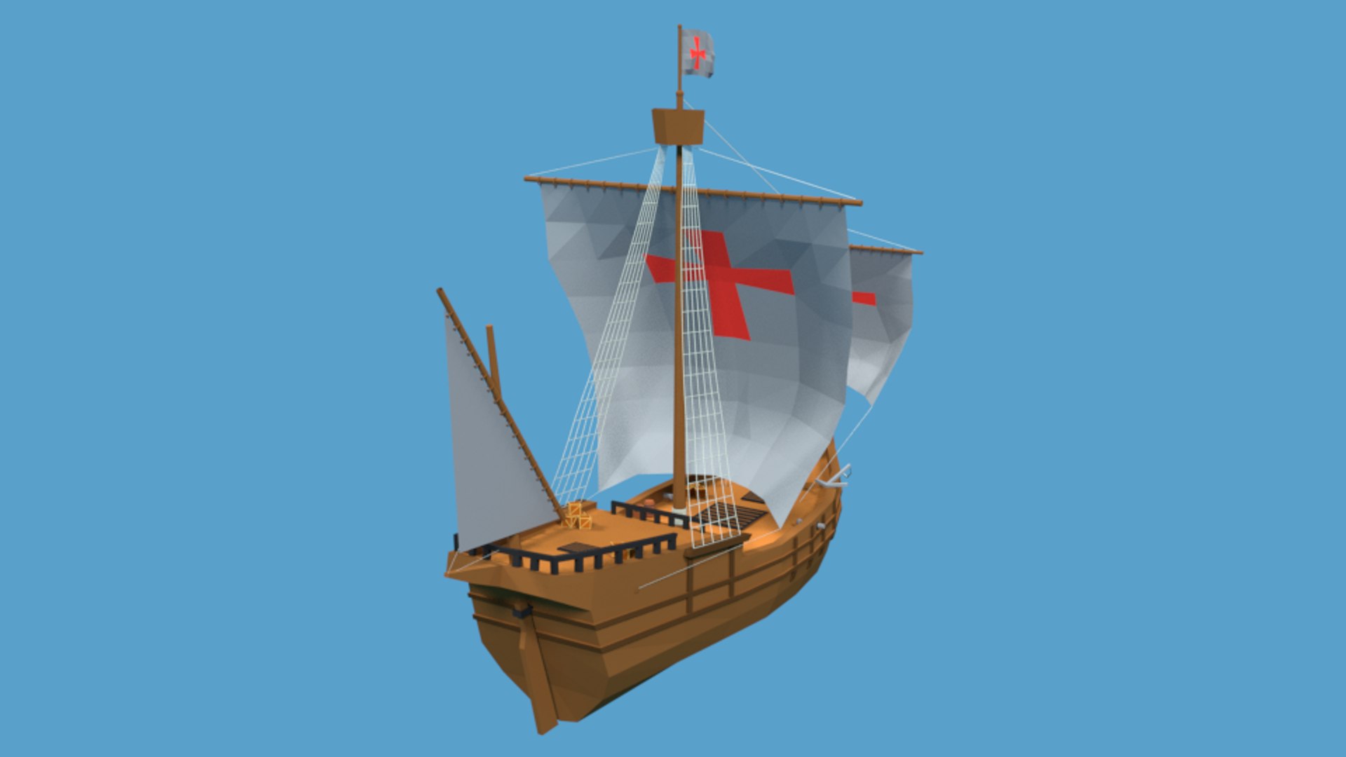 Pinta 1492 ship 3D model - TurboSquid 1436935