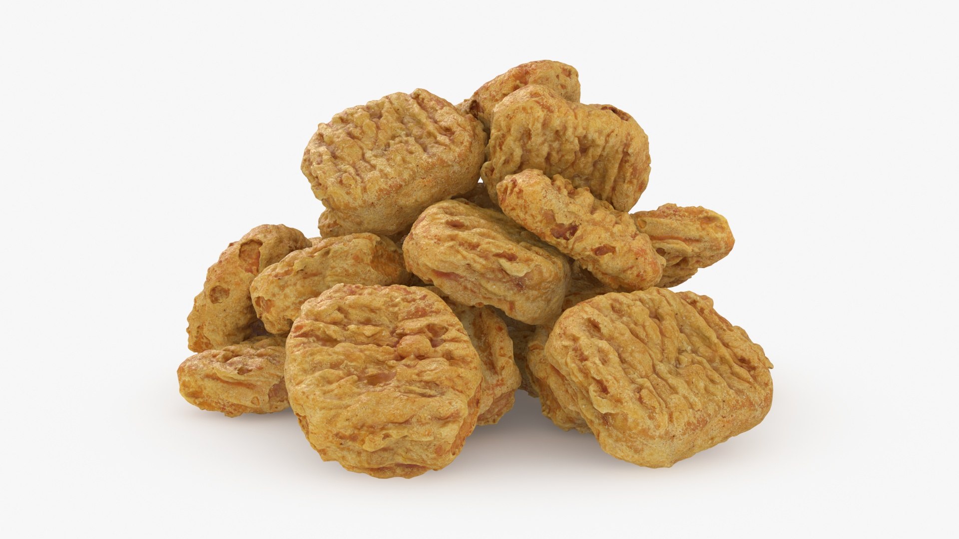 3D Model Chicken Nuggets Pile - TurboSquid 2189911