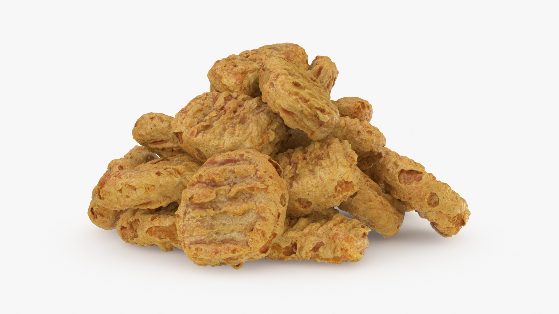 3D Model Chicken Nuggets Pile - TurboSquid 2189911