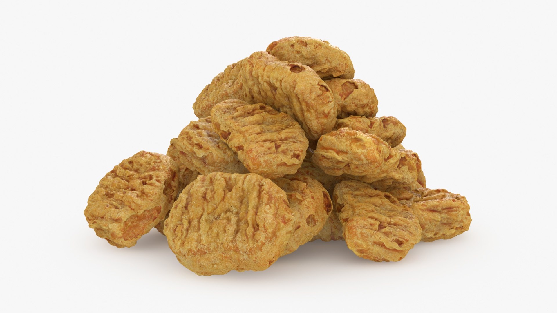 3D Model Chicken Nuggets Pile - TurboSquid 2189911