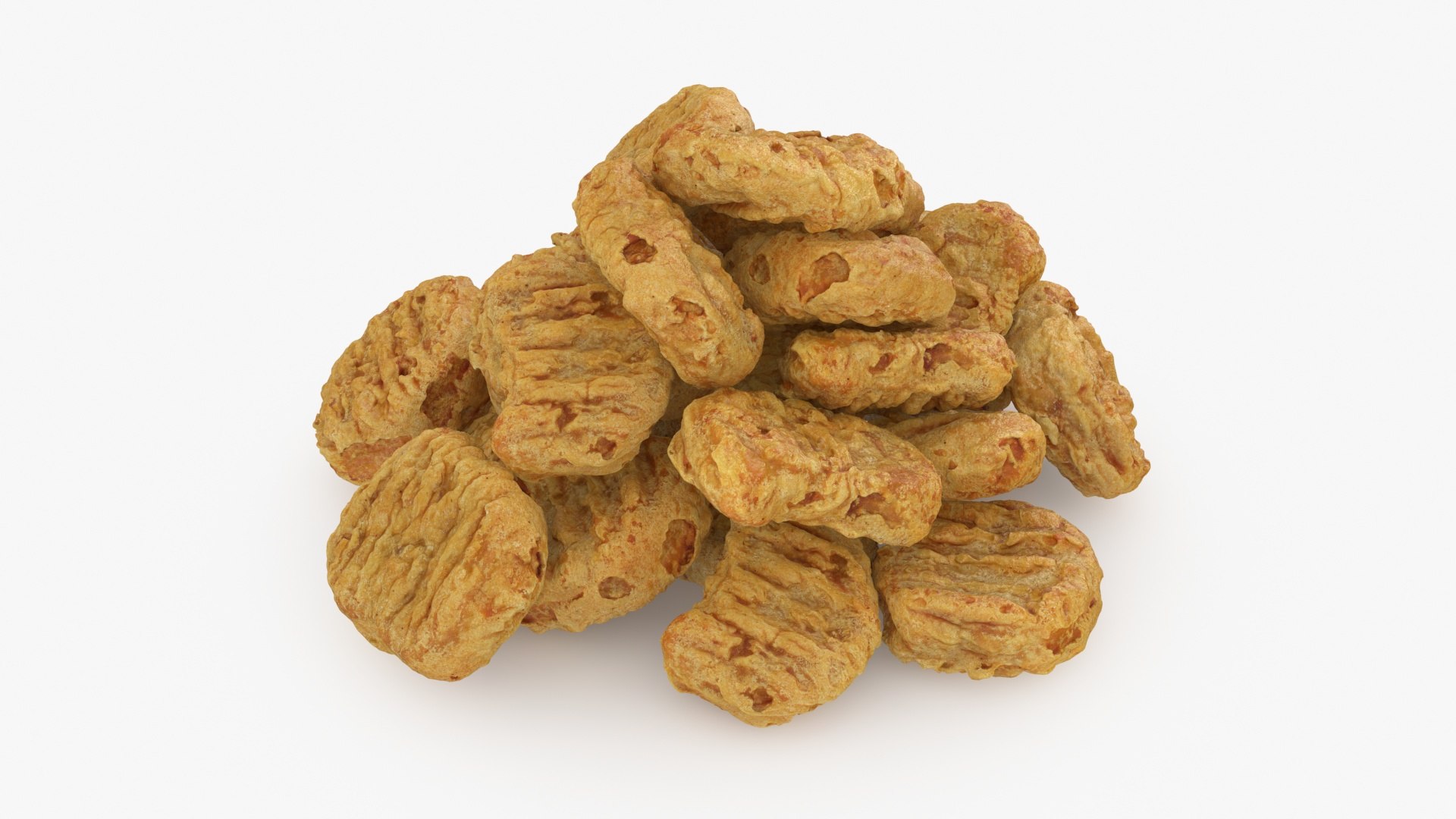 3D Model Chicken Nuggets Pile - TurboSquid 2189911