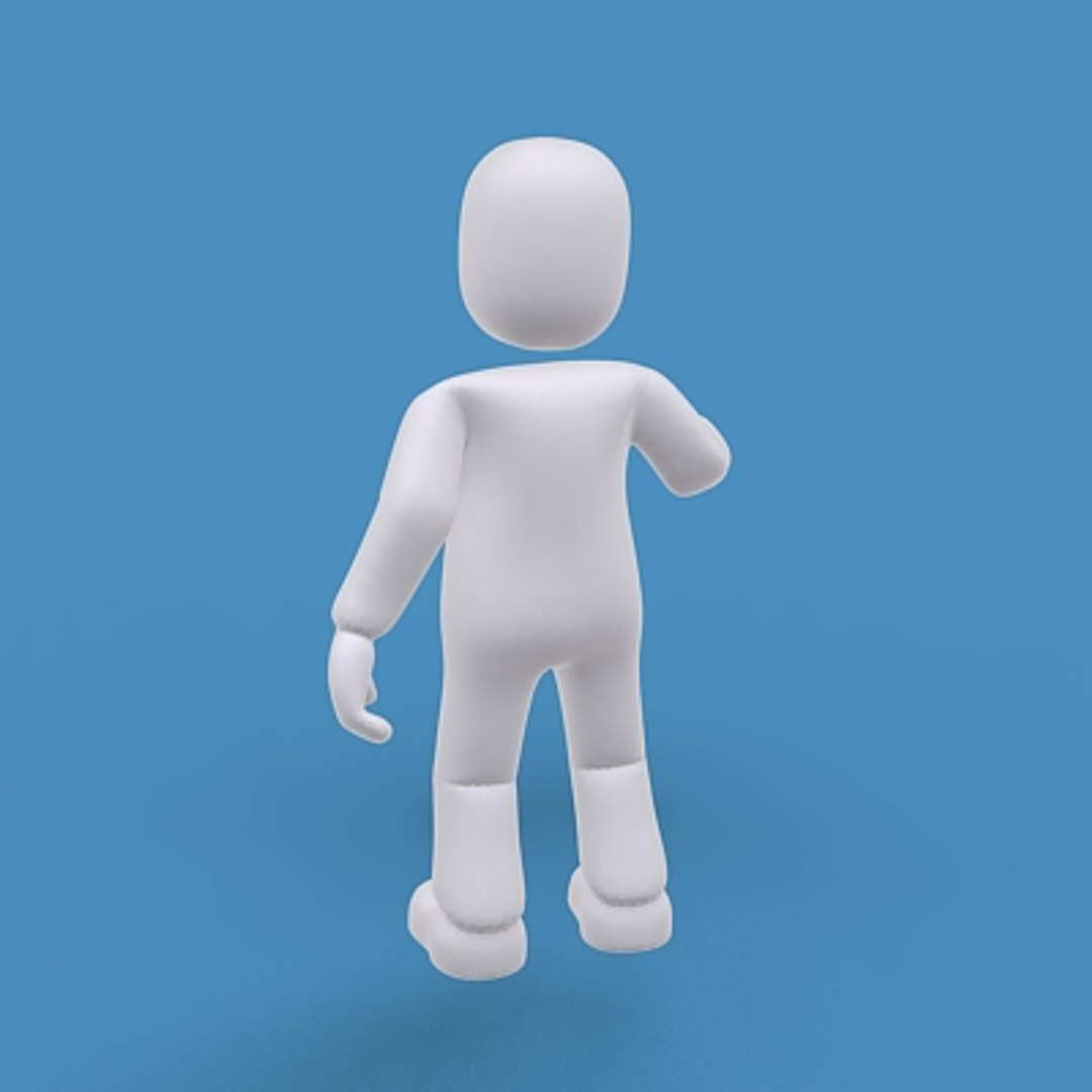 3d Simple Male Cartoon Model