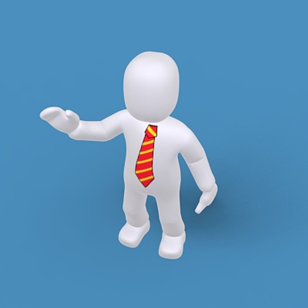 3d Simple Male Cartoon Model