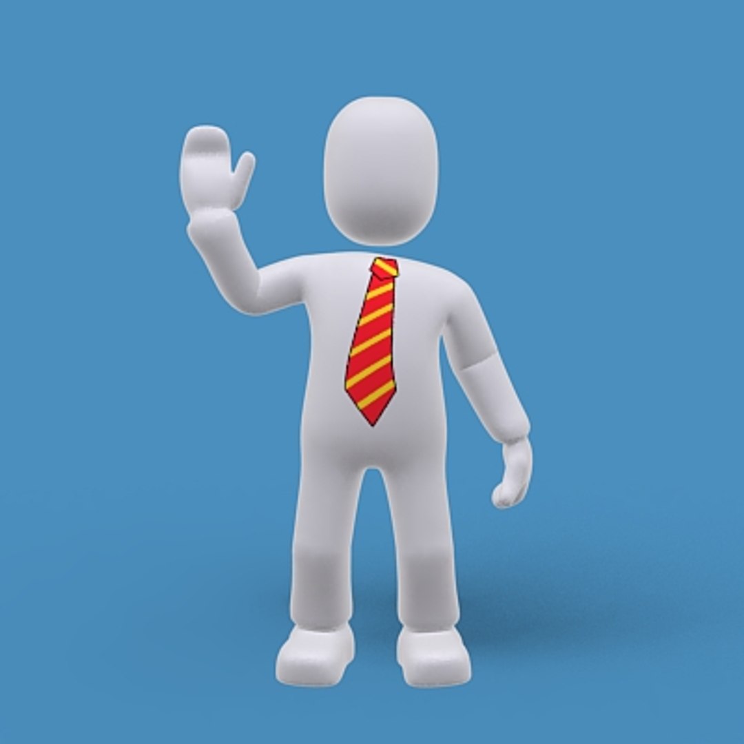 3d Simple Male Cartoon Model