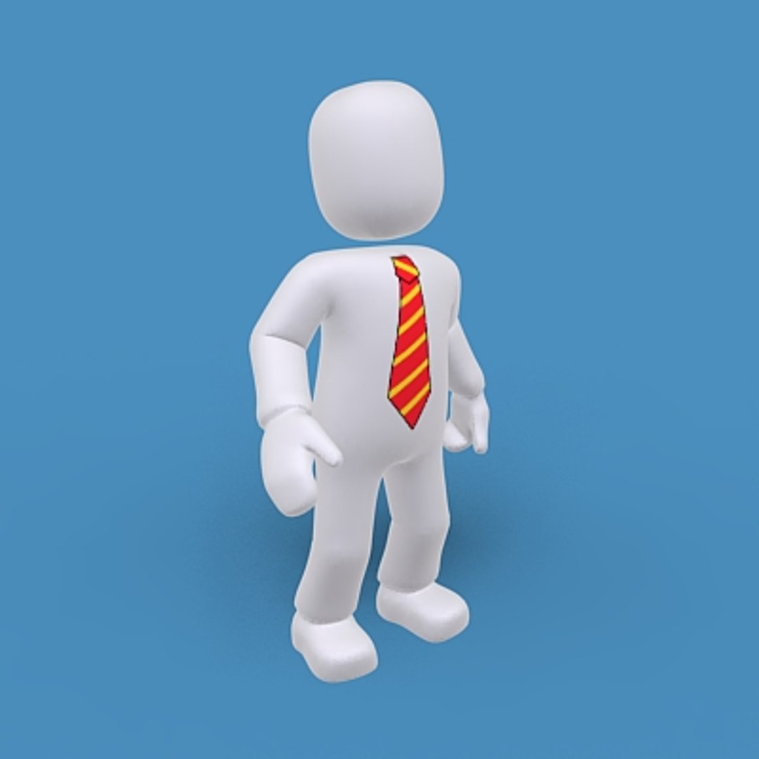3d Simple Male Cartoon Model