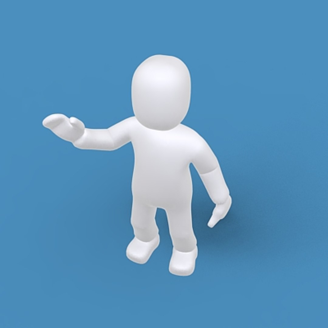 3d Simple Male Cartoon Model