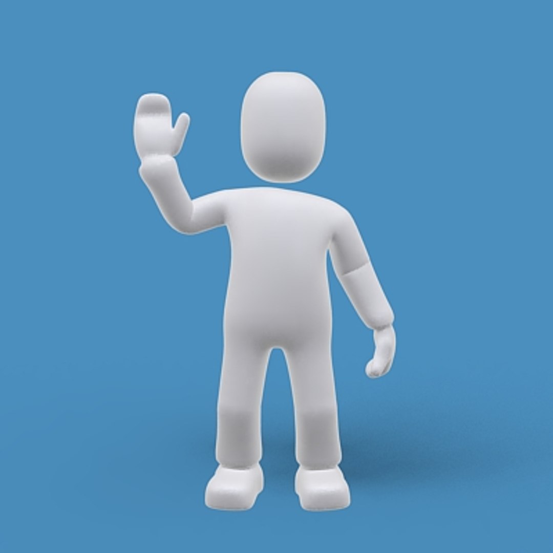 3d Simple Male Cartoon Model